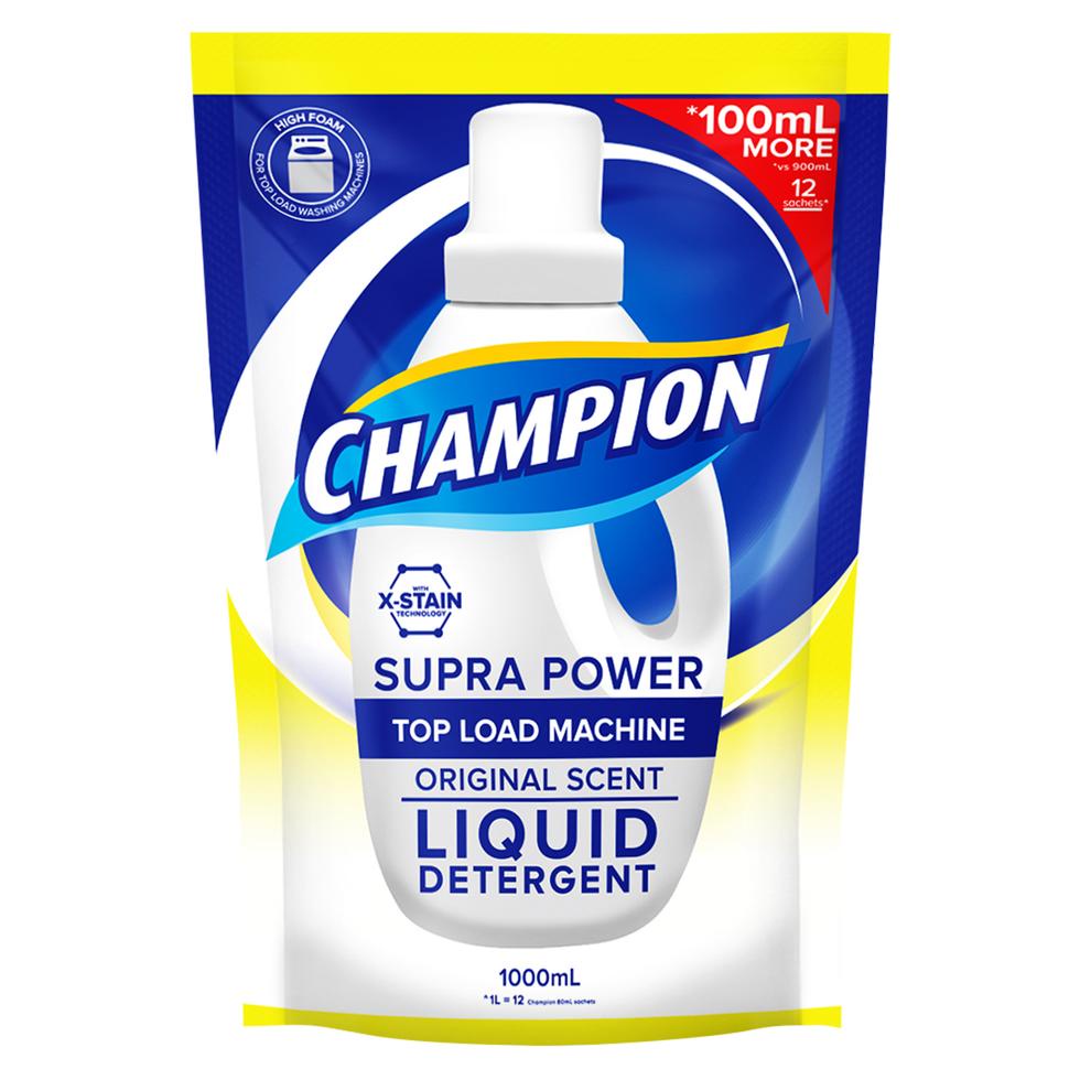 Champion Liquid Detergent High Foam 1Liter Pouch | Shopee Philippines