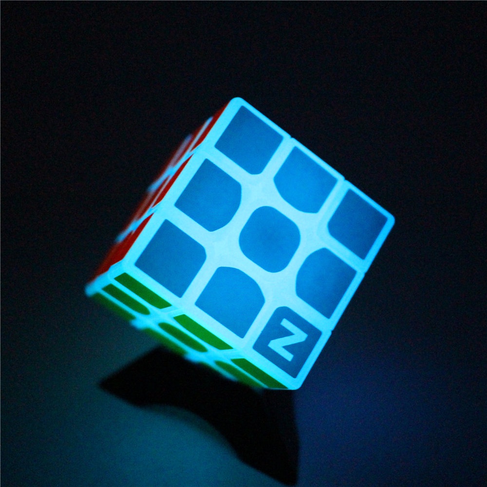 Glow In The Dark Classic Puzzle Cube Toy Brain Fidget Mind Game Solve ...
