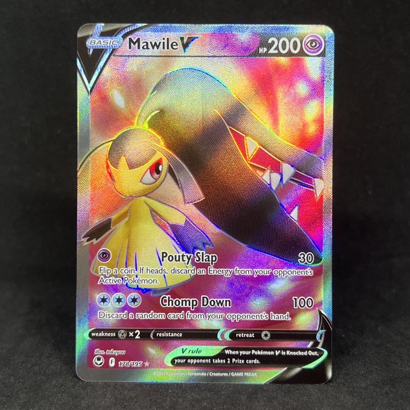 Pokemon TCG Mawile V Full Art Ultra Rare 178/195 2022 Sword & Shield Silver Tempest Trading Card ...