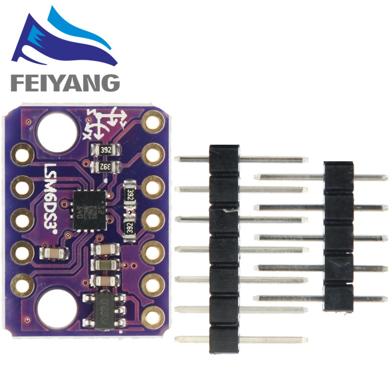 Gy Lsm6ds3 Accelerometer Gyro Embedded Digital Temperature Sensor Board Spi Iic I2c Interface