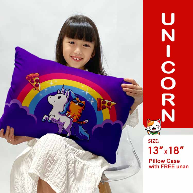 Unicorn merch pillow big size 13x18 inches with FREE face mask | Shopee ...