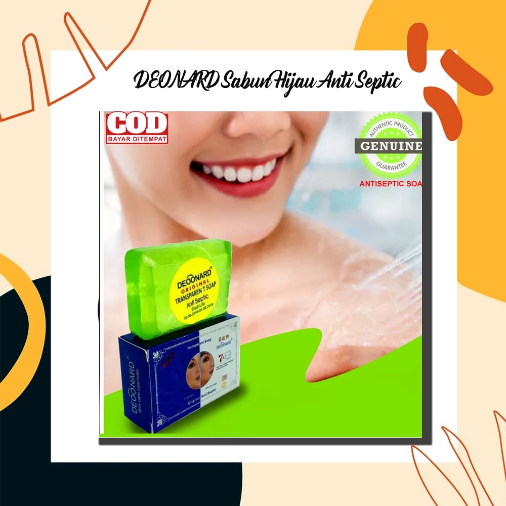 HIJAU Deonard Green Soap Anti Septic Transparent Soap Original Green ...