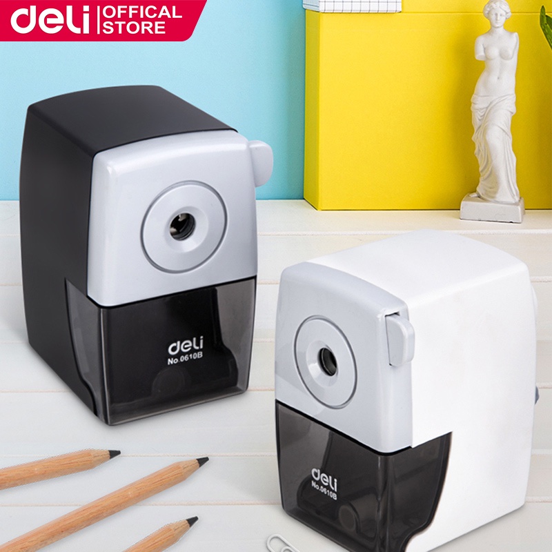 Deli Pencil Sharpener Hand Crank Manual Sharpen Machine Student School ...