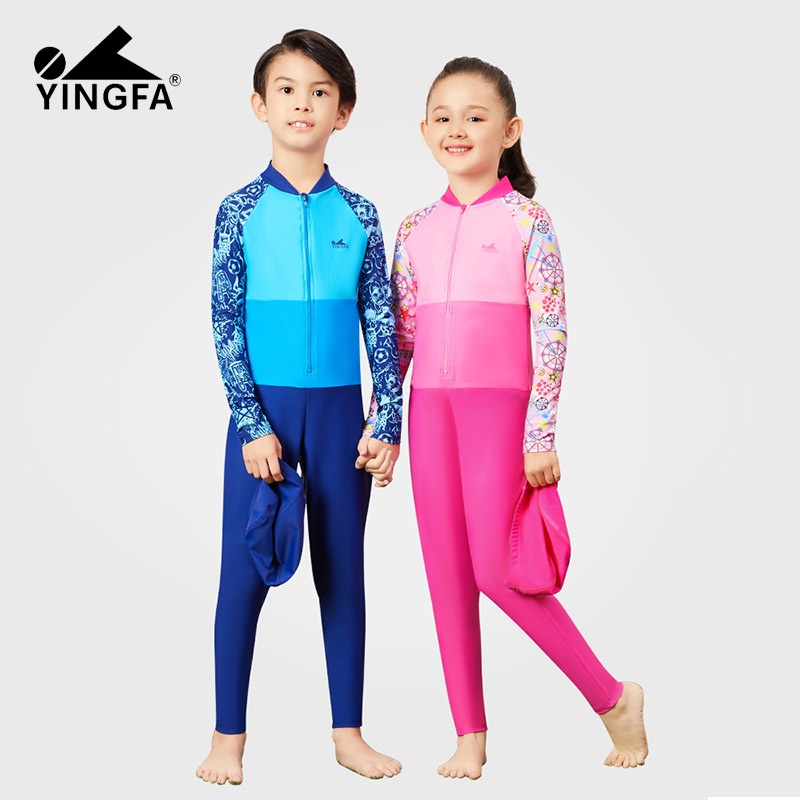 Yingfa Kids Combinaison Natation Surf Wetsuit Long Sleeve Spearfishing ...