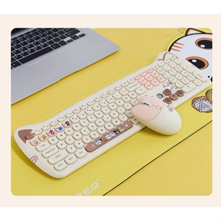 MOFii GEEZER Kitty Cat PLUS Super Cute Wireless Keyboard and Mouse Set ...