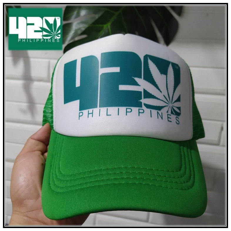420 Philippines Kush Inspired Mesh Net Trucker Trucker Fashion Cap Hat Men Uni-Sex (GREEN ...