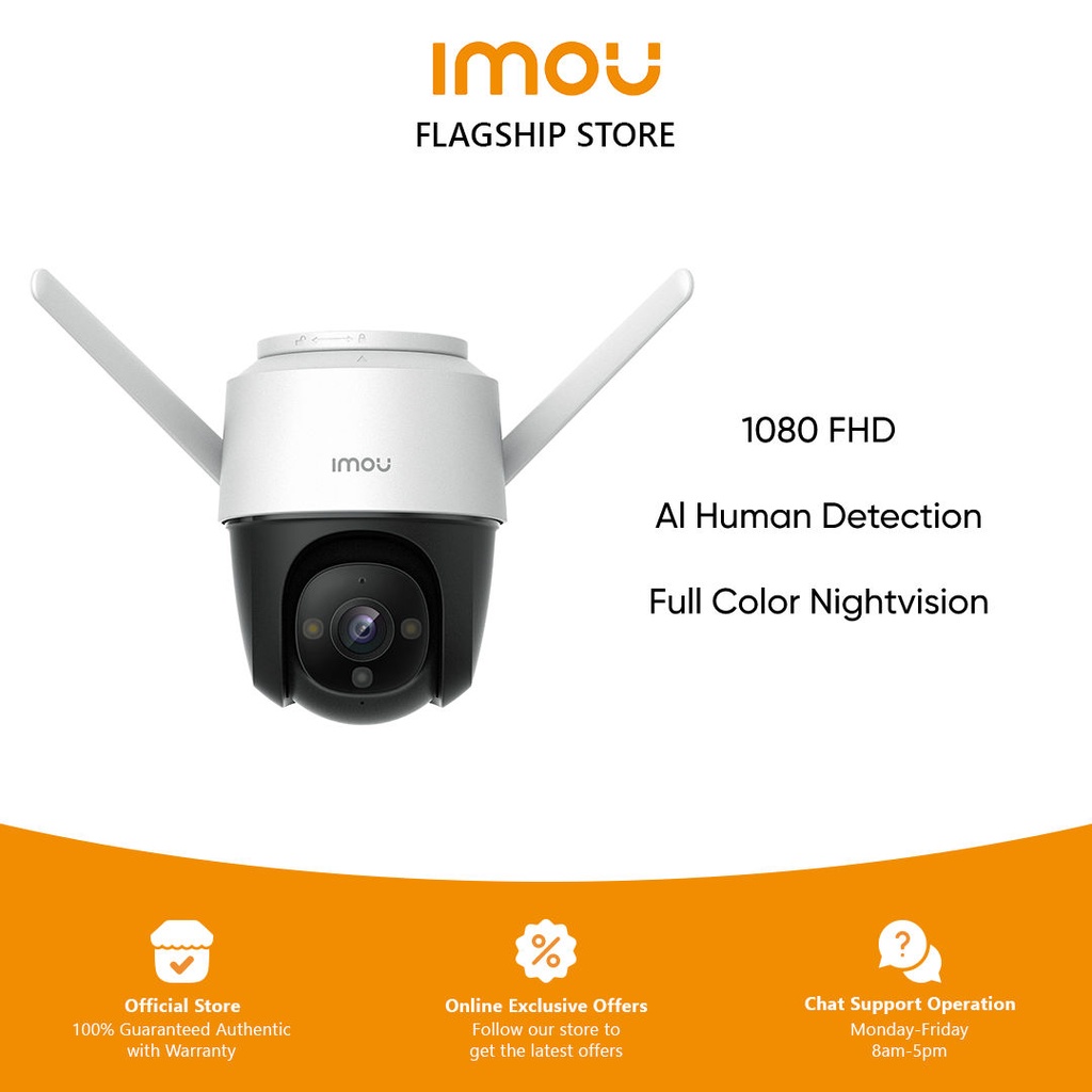 IMOU Cruiser 2MP/4MP,Outdoor Pan & Tilt Wi-Fi CCTV,3.6mm Fixed Lens,Two ...