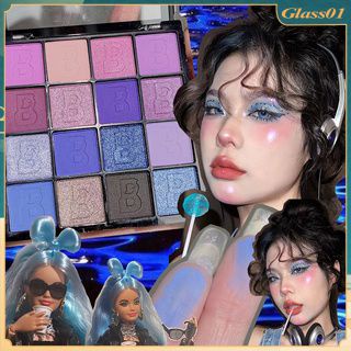Glass Miss Lara 16 Color Eyeshadow Palette Blue Purple Green Colorful ...