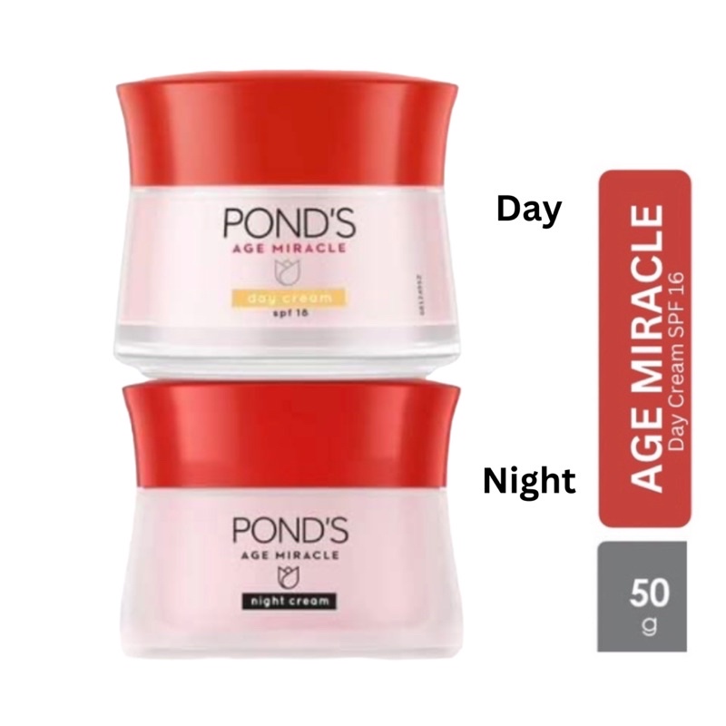 Pond's Age Miracle Day/ Night Face Cream With SPF 18 + 10% Hya-Collagen ...