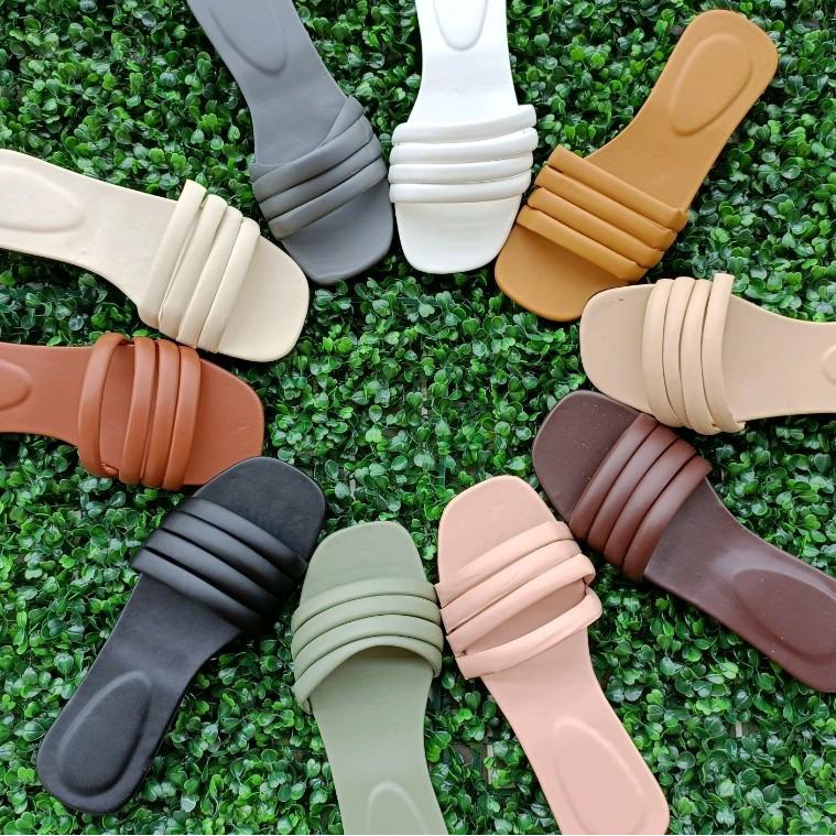 Trendy Flat Sandals Lightweigh Sandals 4 Stick | Shopee Philippines