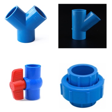 PVC Blue Fittings "1 1/4-2'" UNION PATENTE/BALL VALVE/WYE/WYE 45deg ...