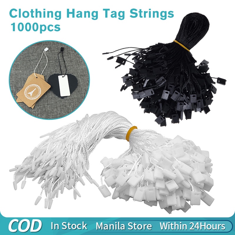 1000Pcs 7 Inch Clothes Hang Tag Nylon String Snap Lock Pin Loop ...