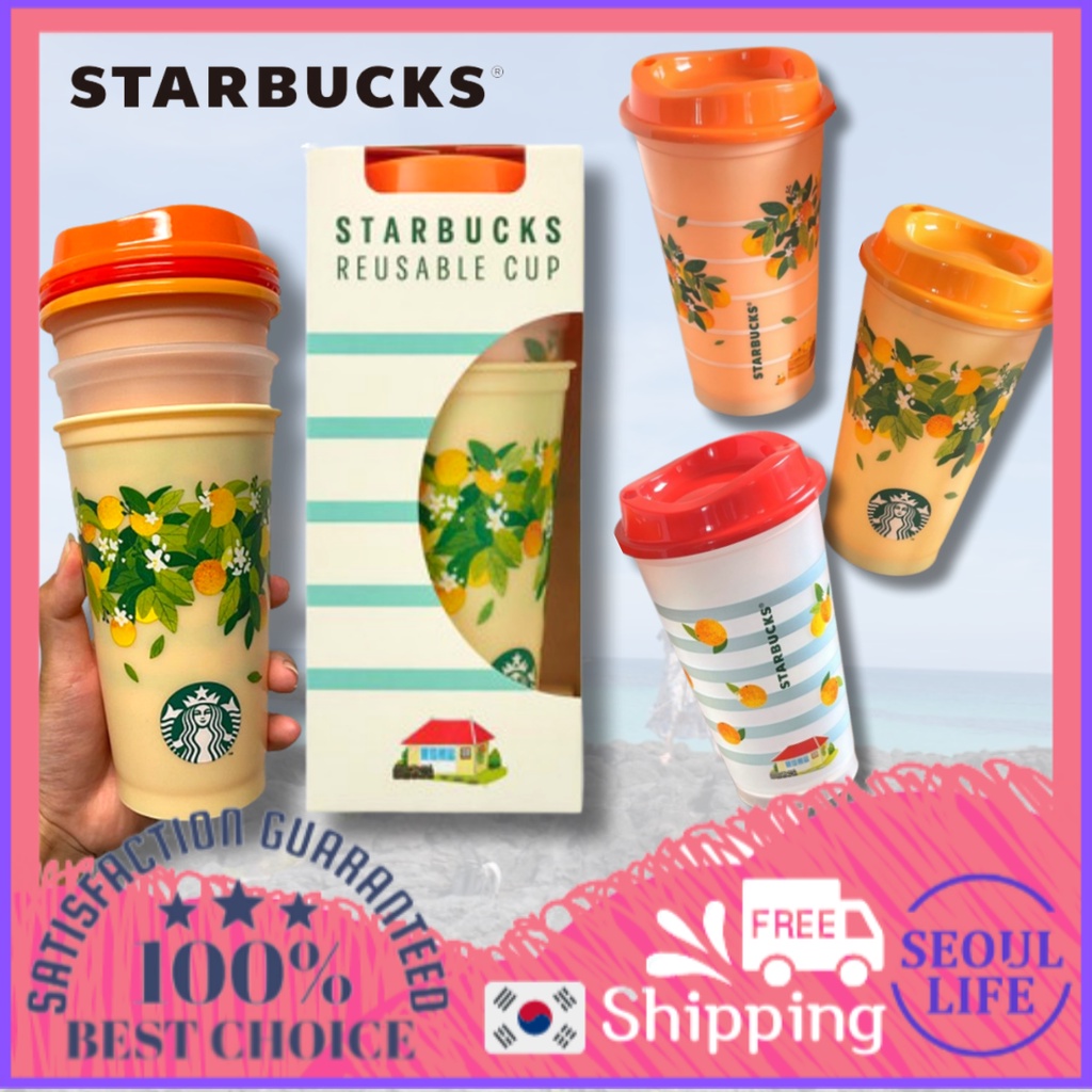 STARBUCKS KOREA Jeju Reusable Cup 1Set 473ml* 3Cups | Shopee Philippines