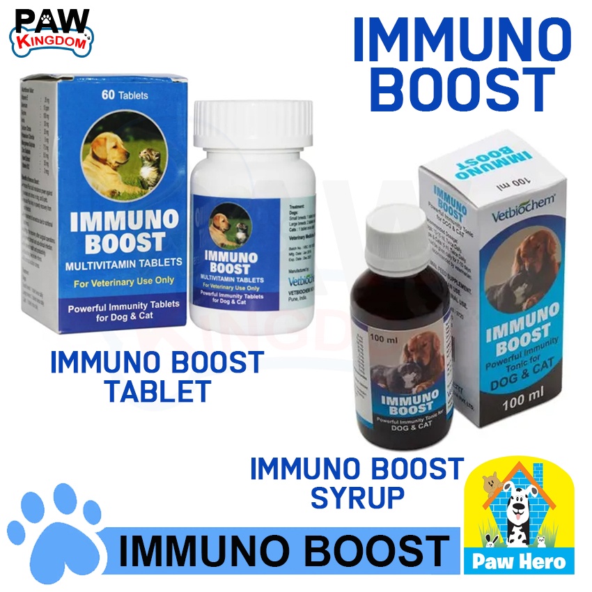 Immuno Boost Multivitamins Powerful Immunity for Dog & Cat (Tablet ...