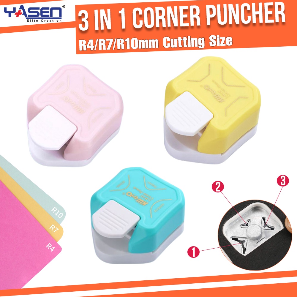 R4/R7/R10 3in1 Corner Puncher Trimmer Round Corner Rounder DIY ...