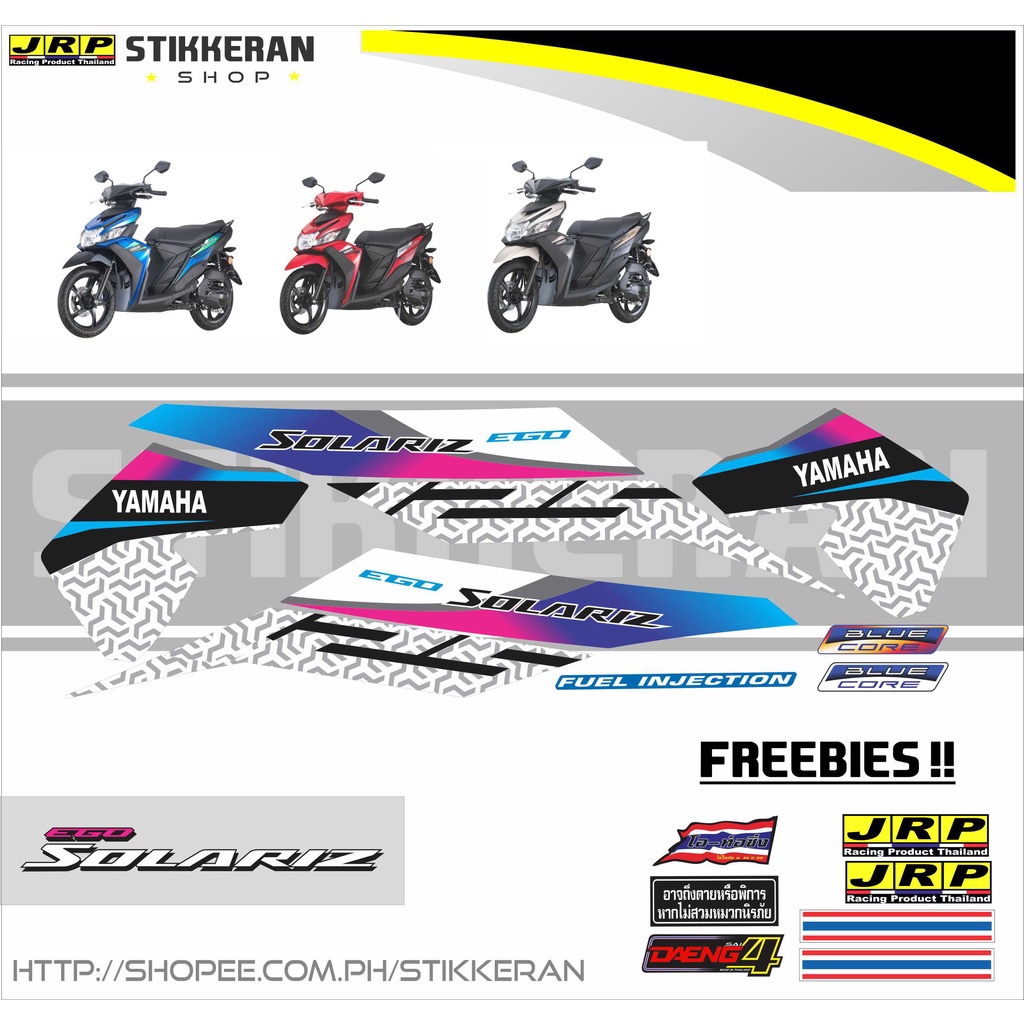 MIO 125 EGO SOLARIS 2 STOCK DECAL(11 COLOR WAY) | Shopee Philippines