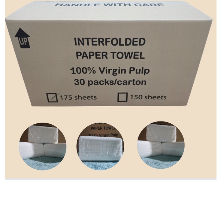 Interfolded Paper Towel 175 Sheets (30 packs per Box) | Shopee Philippines