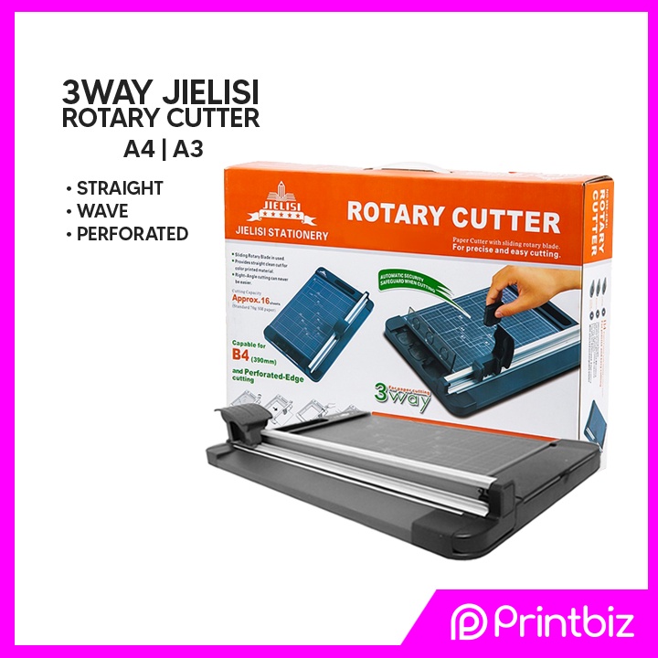 Rotary Sliding Cutter 3 WAY JIELISI A4 Size (WAVE | STRAIGHT ...