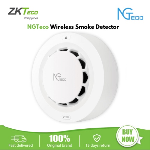 ZKTeco Smart Home Wireless Smoke Detector With Built-In Photoelectric Sensor And Living Ng-Sd10 ...