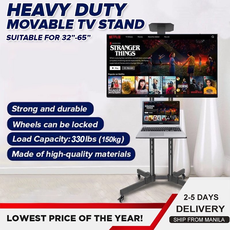 Mobile TV stand floor mobile bracket rotating all-in-one machine cart ...