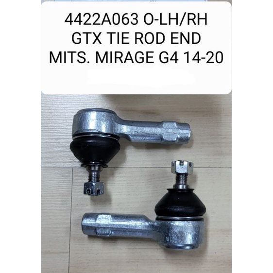 Tie Rod End Mitsubishi Mirage G4 2014-2020 outer-LH/RH (Set) | Shopee ...