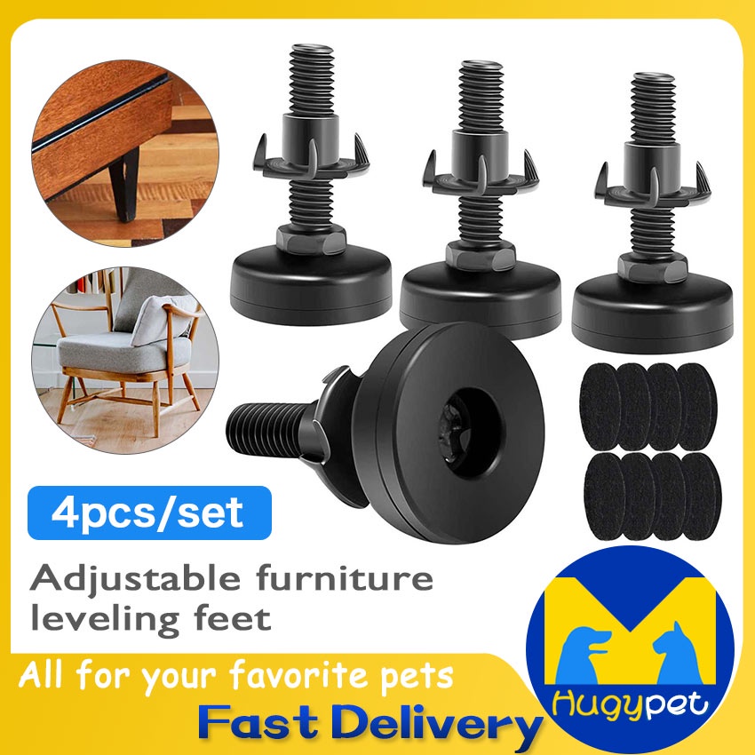 Adjustable Glide Furniture Leveler Leveling Feet Floor Protector Leg ...