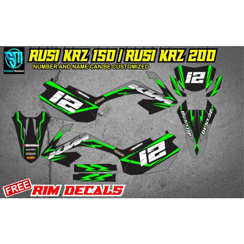 Rusi KRZ 200, KRZ 150 full body decals | Shopee Philippines