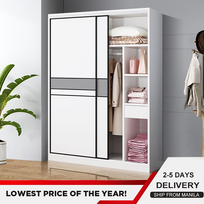 Nordic style wardrobe solid wood wardrobe large locker modern ...