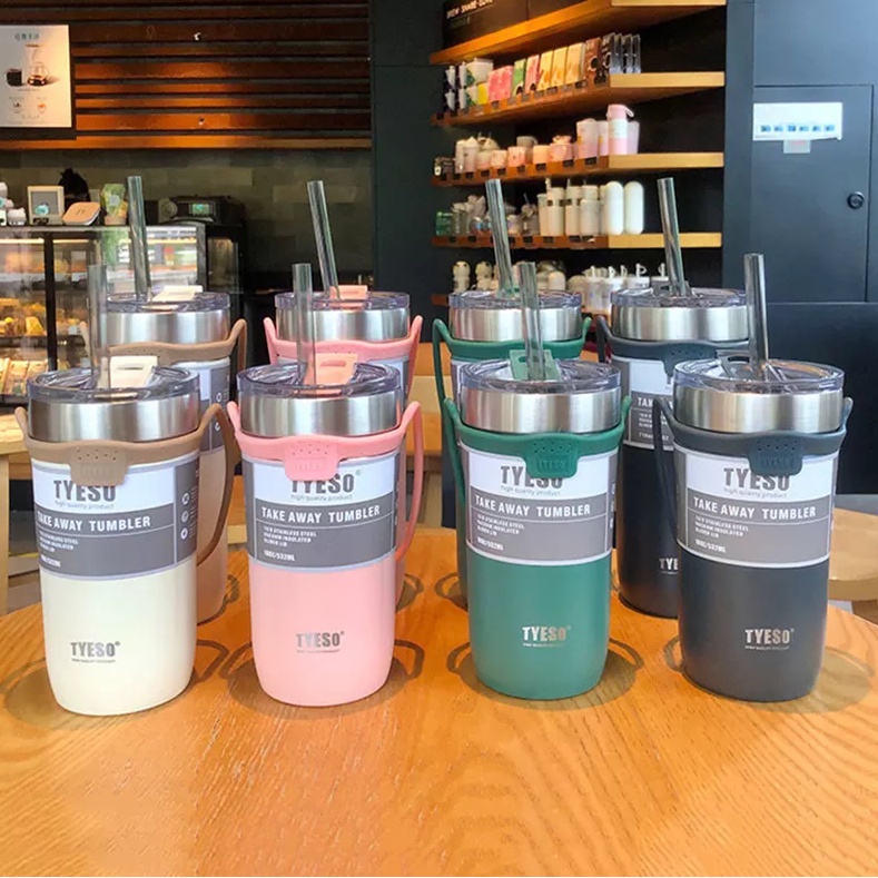 Original Tyeso Tumbler Stainless Steel Insulated Vacuum Thermos Coffee Mug Carry On Minimalist ...