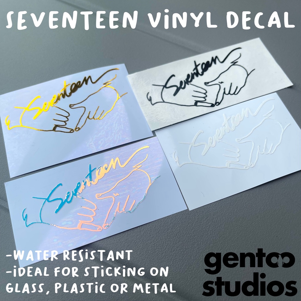 Seventeen hand sign - Vinyl Decal Sticker - water resistant, high ...