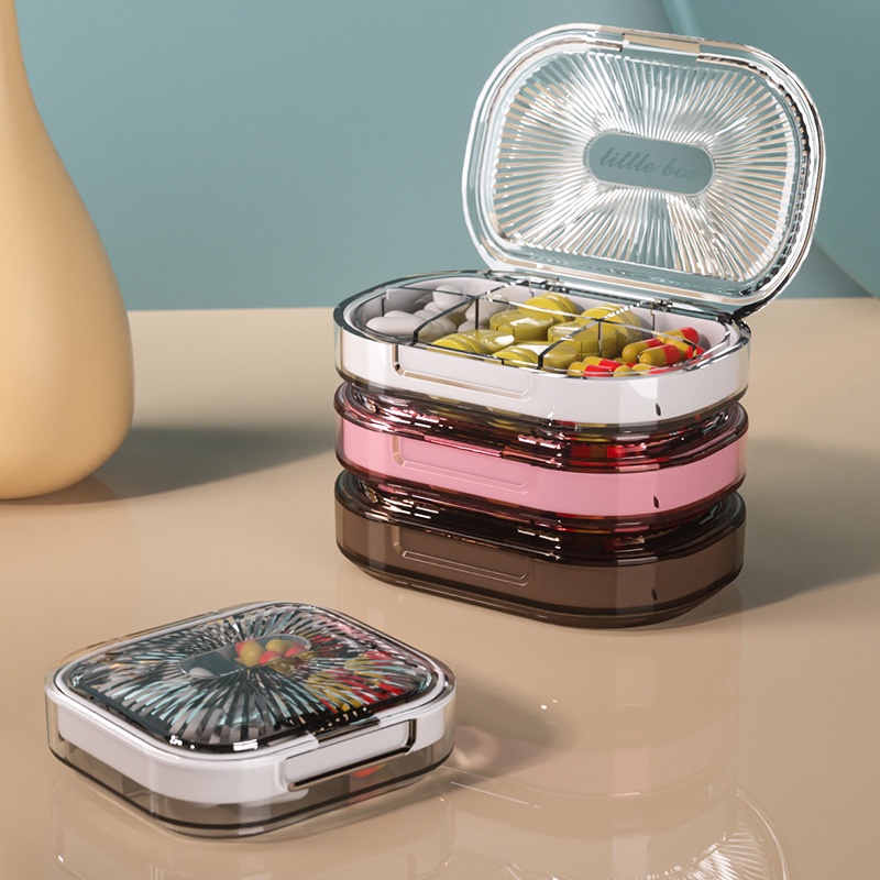 4/6 Grids Transparent Medicine Storage Pill Box for Home Travel Pill ...