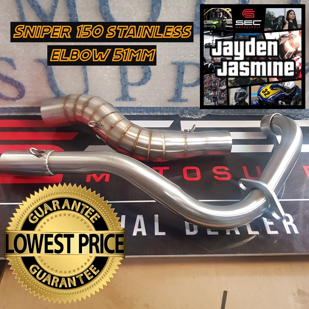 Sniper 150 stainless elbow 51mm | Shopee Philippines