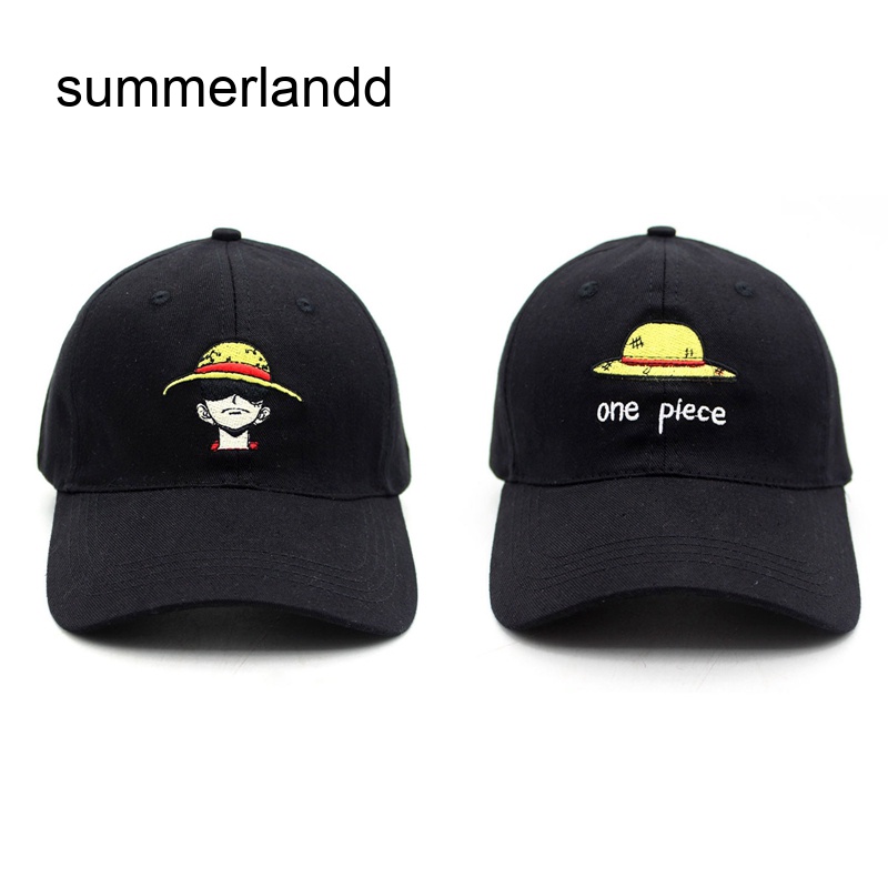SL One Piece Embroidery Luffy Baseball Cap Anime Fan Hats | Shopee ...