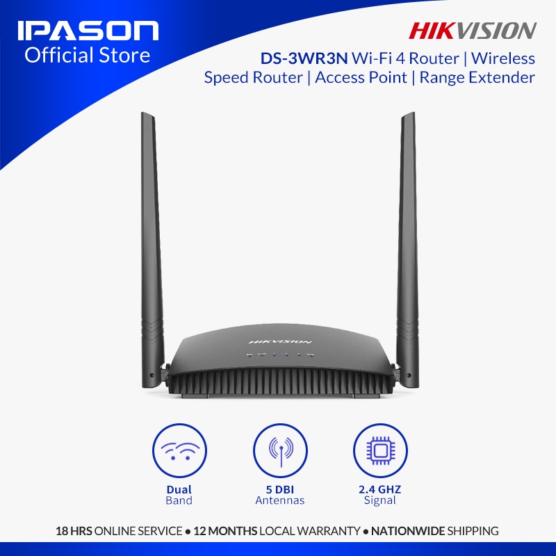 Hikvision DS-3WR3N WiFi 4 Router | Wireless Speed Router | Access Point ...