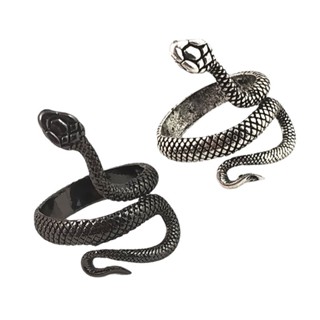 Snake Shape Ring Punk Personality Rings Adjustable | Shopee Philippines