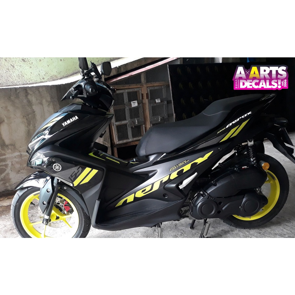 Aerox 155 Version 1 Neon Yellow Sticker Decals | Shopee Philippines