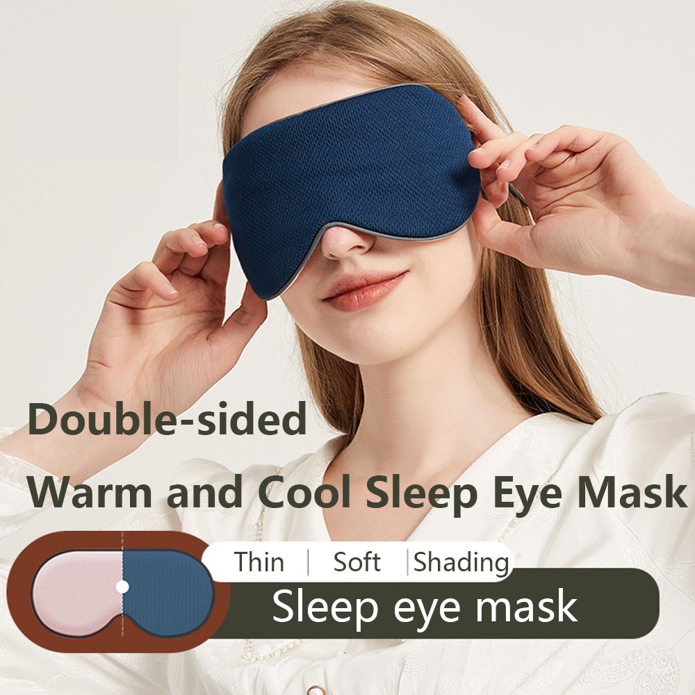 Double-sided Warm and Cool Sleep Eye Mask Travel Eye Covers All-season ...