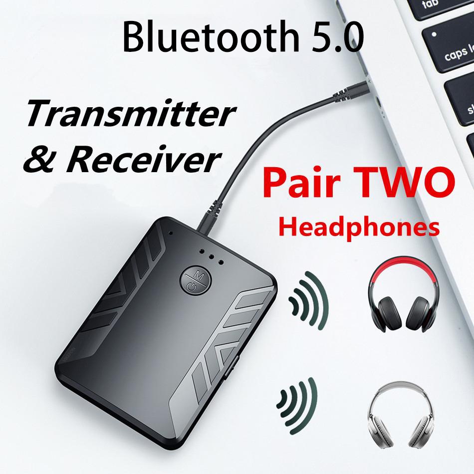 Bluetooth 5.0 Receiver Transmitter 3.5mm AUX Wireless Stereo Music ...