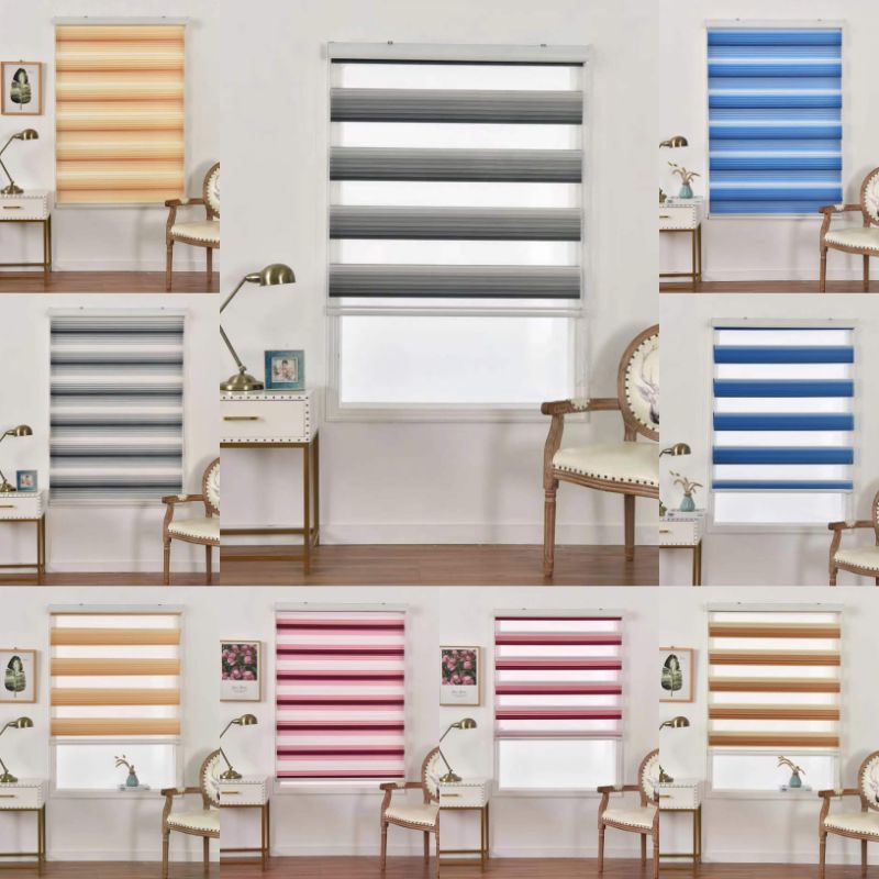160cm(H)*160/180/200(W)Window Tricolor Blinds Korean Gradient Blinds ...