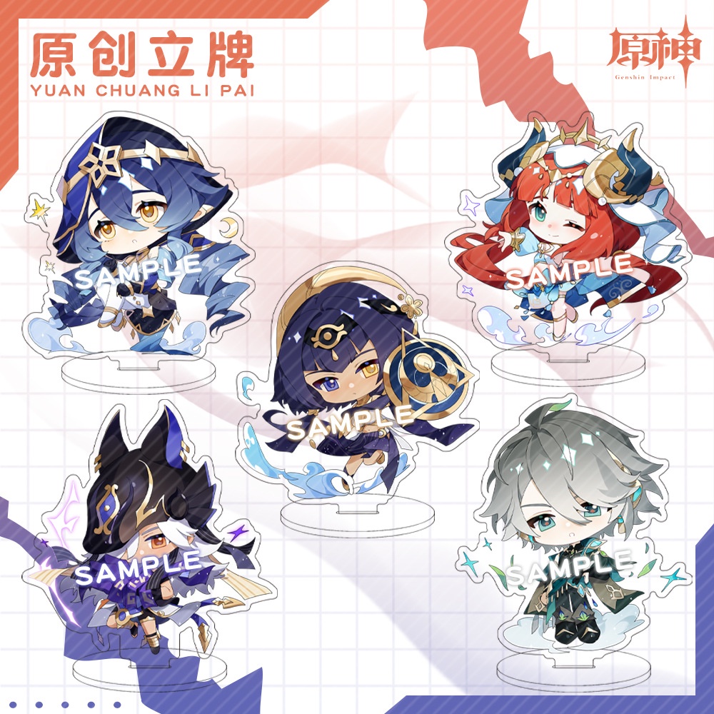 Genshin Impact Anime Acrylic Stand Double-sided Transparent Cyno Nilou ...