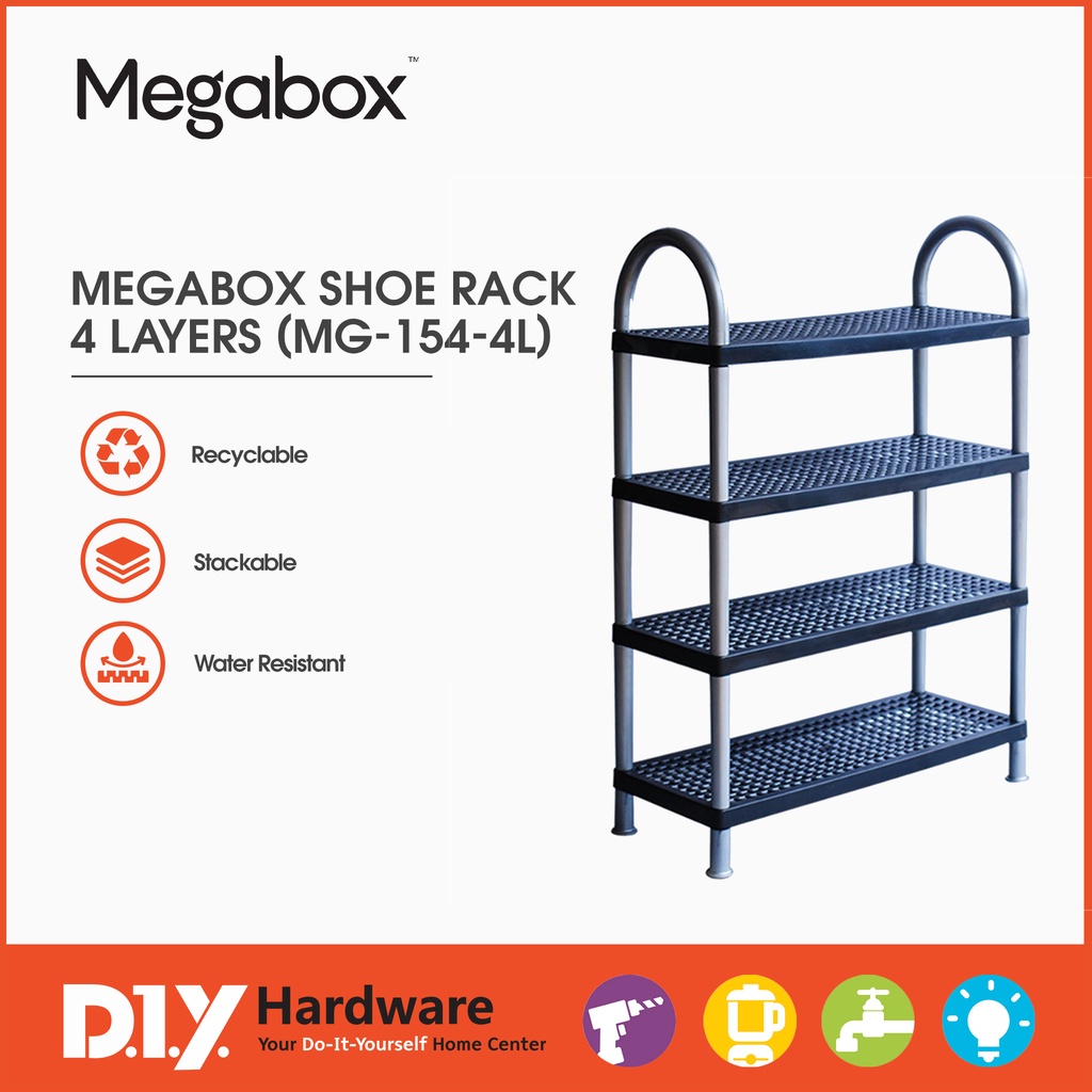 Megabox Shoe Rack 4 Layers (Mg-154-4L) | Shopee Philippines