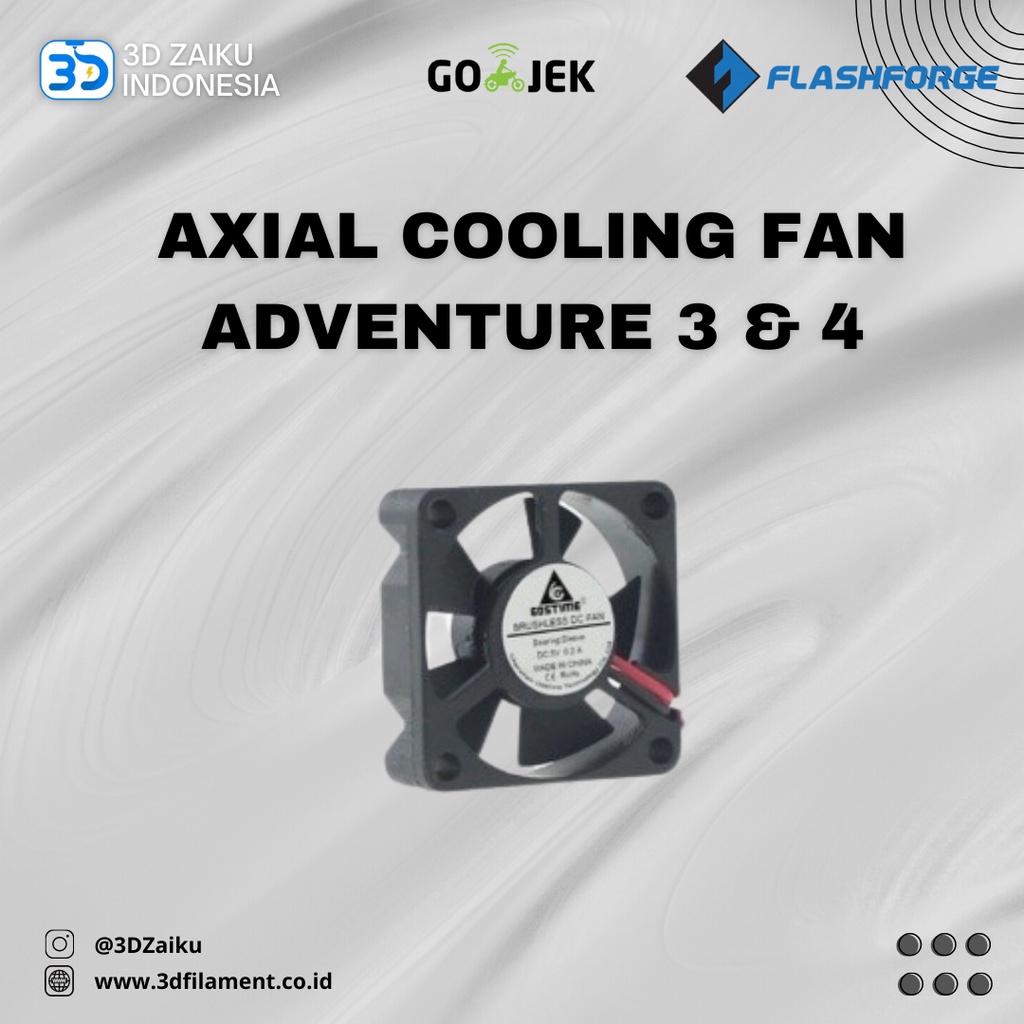 Original Flashforge Adventurer 3 & 4 Axial Cooling Fan Extruder Hotend ...