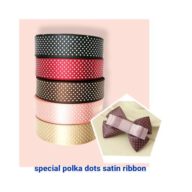 Special polka dots satin ribbon per yard. | Shopee Philippines