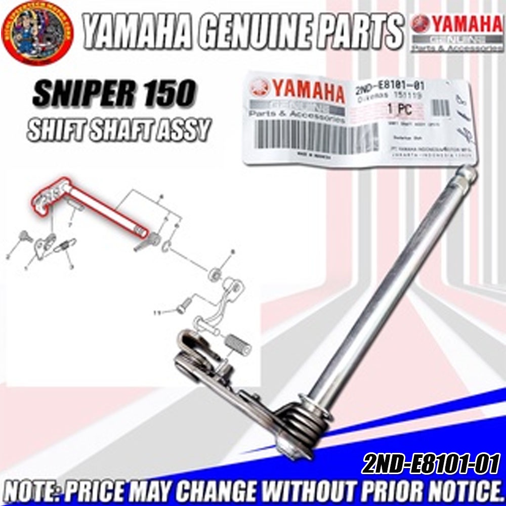 SNIPER 150 SHIFT SHAFT ASSY (YGP) (GENUINE: 2ND-E8101-01) | Shopee ...