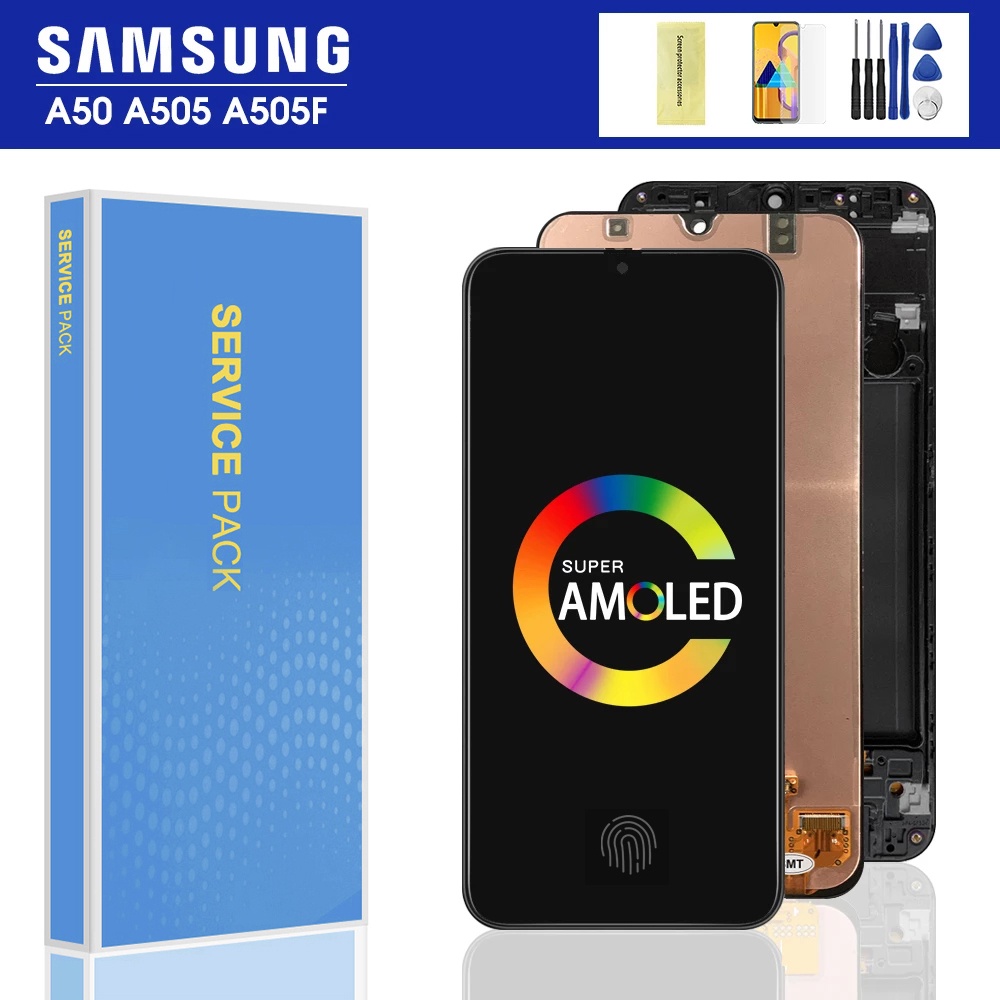 AMOLED Samsung Galaxy A50 A505F LCD Display with Fingerprint, For ...