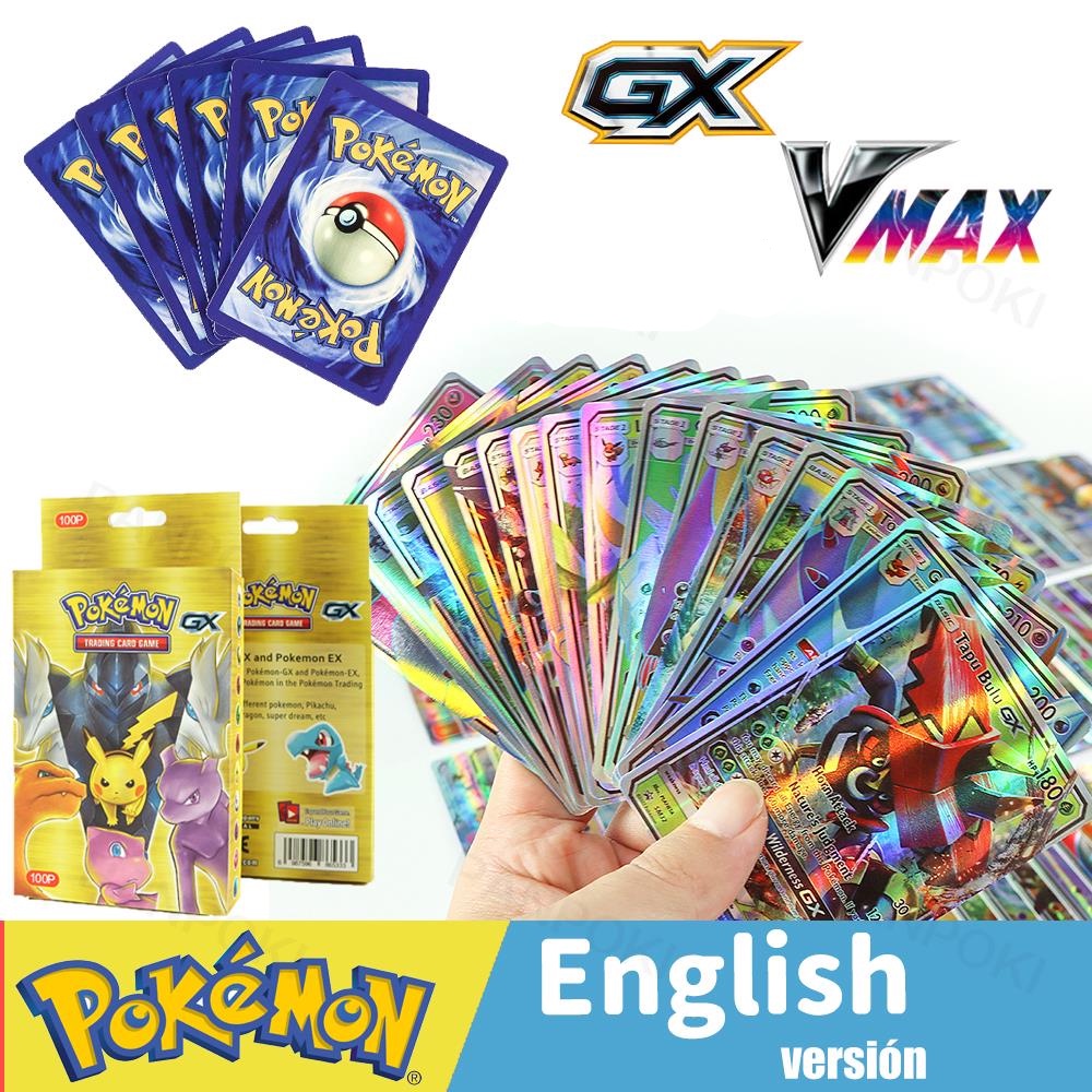English Language Version Pokemon Cards 100Pcs Pokemon Cartas 100 V MAX ...