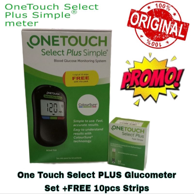 One Touch Select PLUS Simple Glucometer (ORIGINAL) Complete set ...
