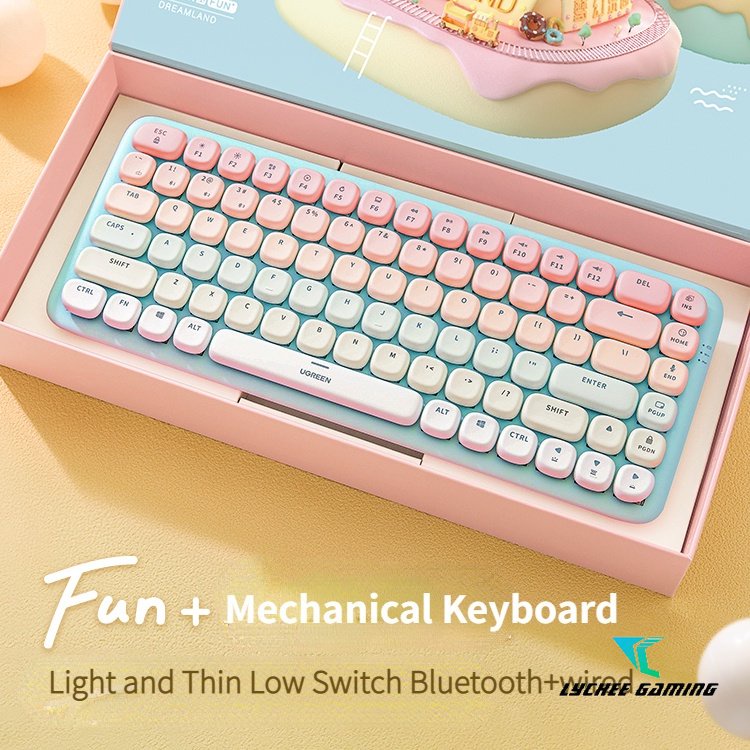 Ugreen FUN Bluetooth wireless rechargeable mechanical keyboard 84 keys ...