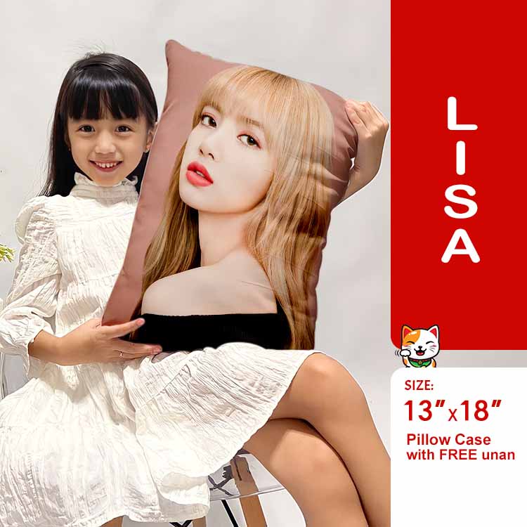 Blackpink merch LISA pillow big size 13x18 inches with FREE face mask ...