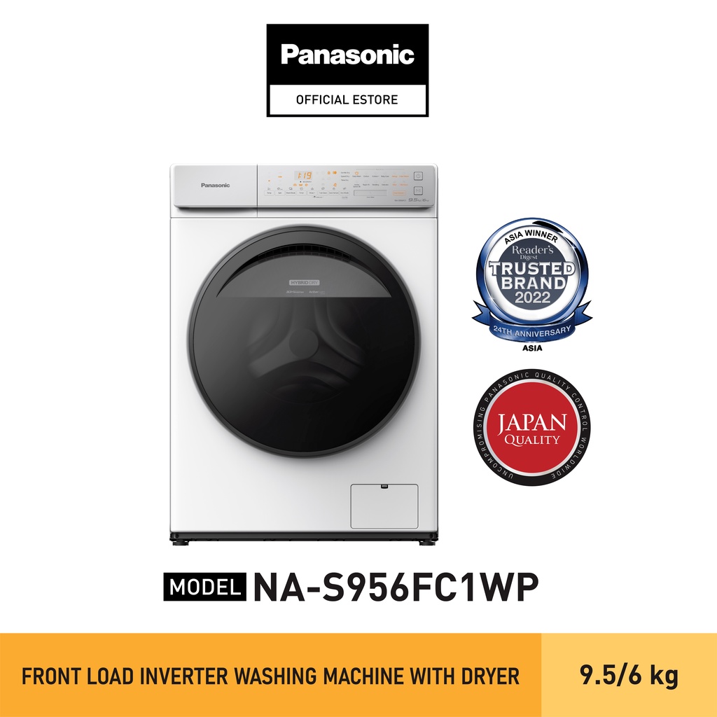 Panasonic NA-S956FC1WP 9.5/6kg Gentle Dry and Hygienic Front Load ...